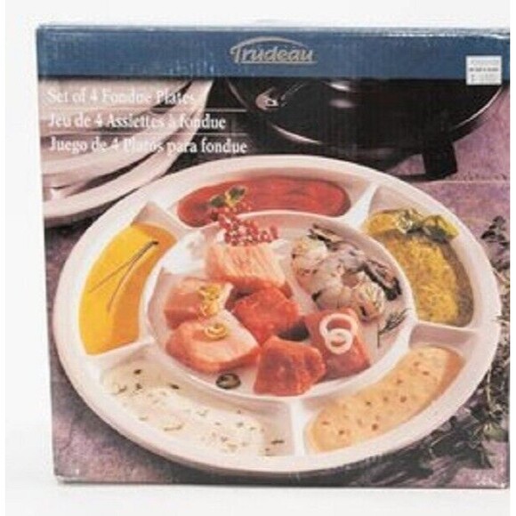 Trudeau | Dining | Trudeau Fondue Sushi Appetizer Plate Divided Round ...